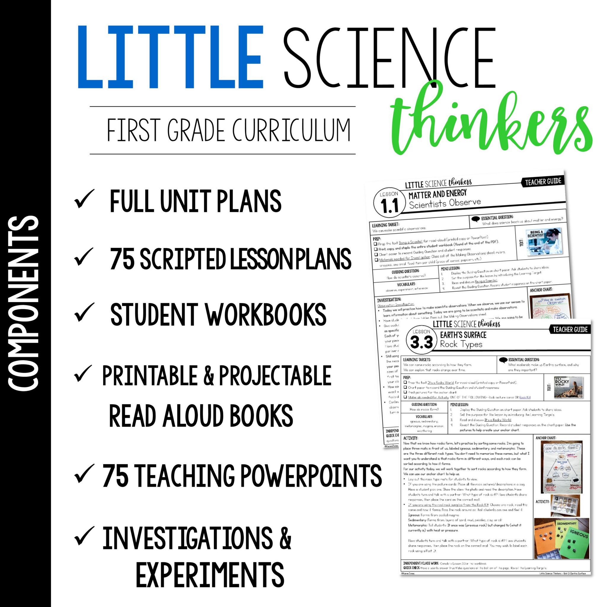 Little 1st grade Science Thinkers Curriculum - Mrs Jones's Class