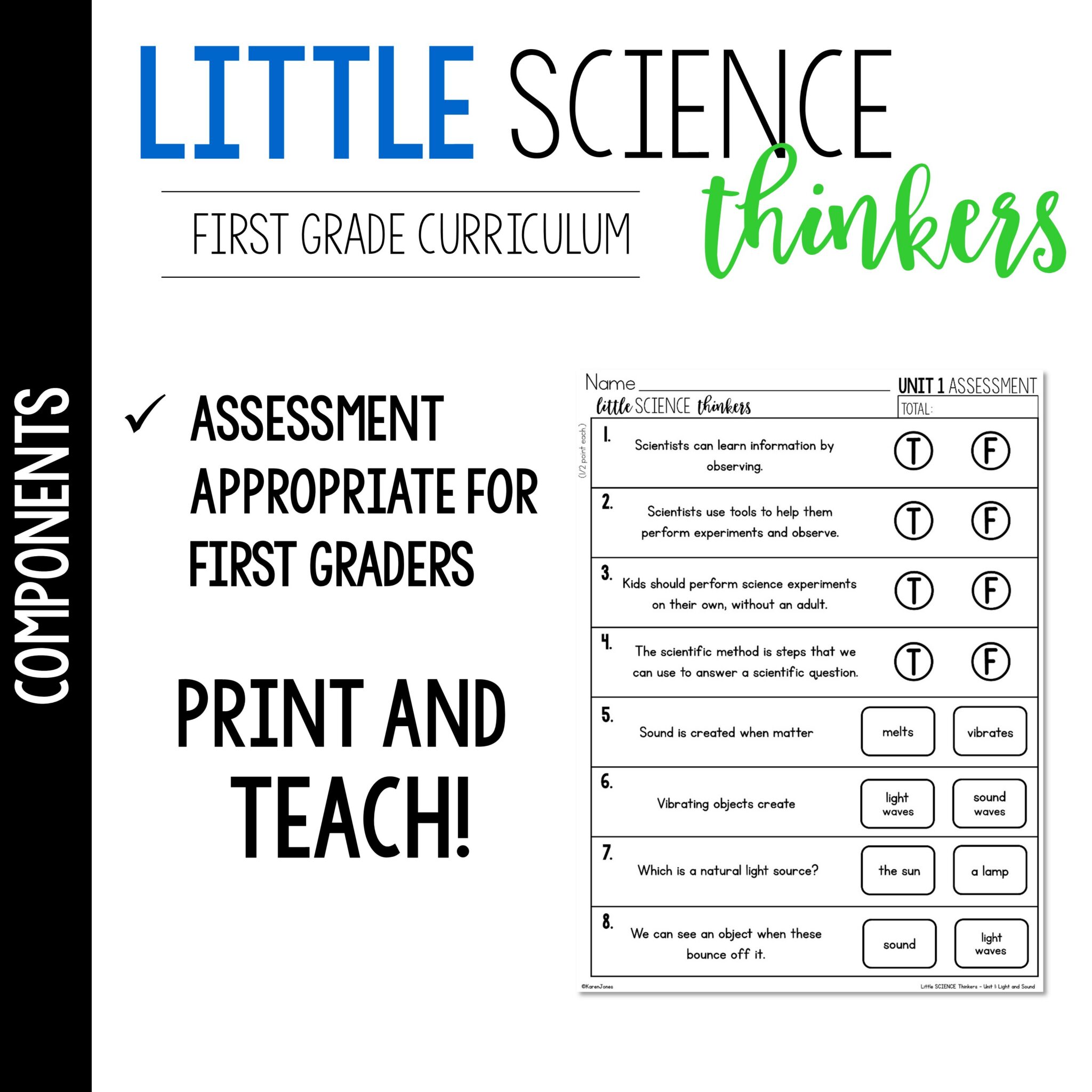 Little 1st grade Science Thinkers Curriculum - Mrs Jones's Class