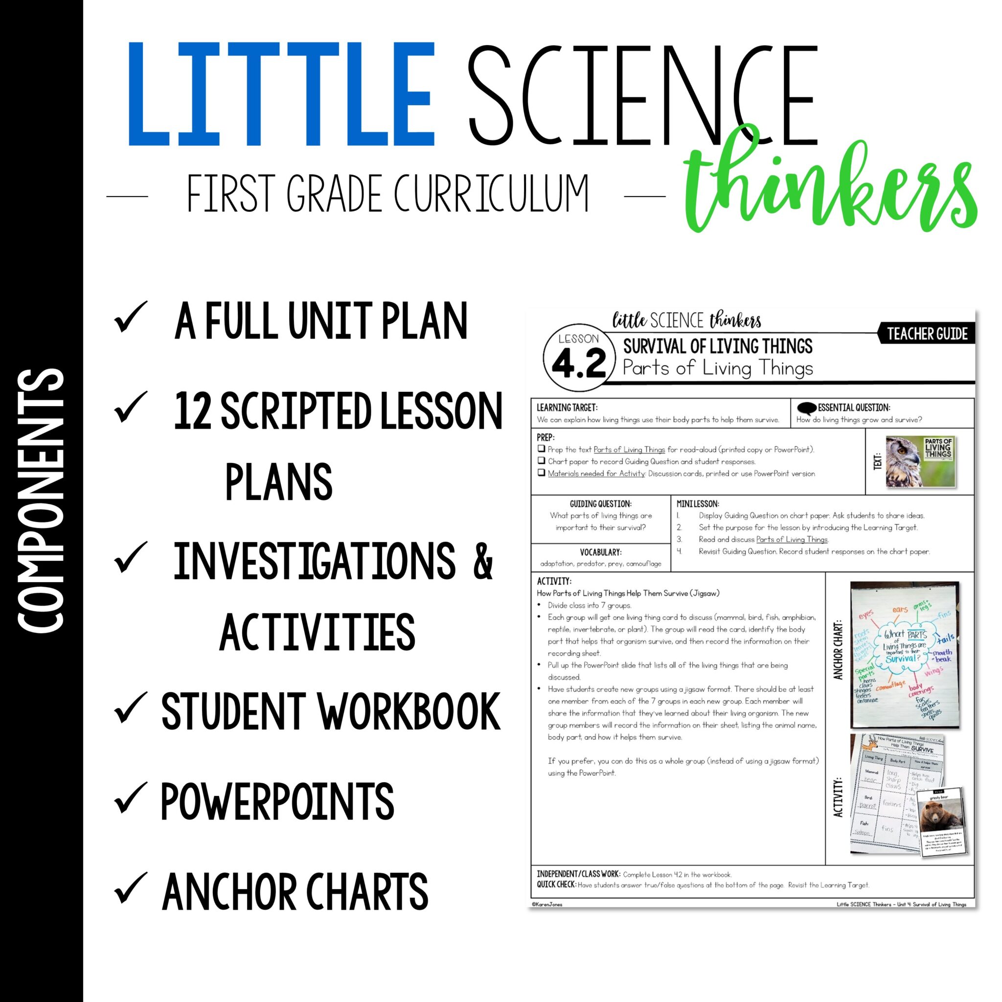 Little 1st Grade Science Thinkers {Unit 4: Survival of Living Things ...