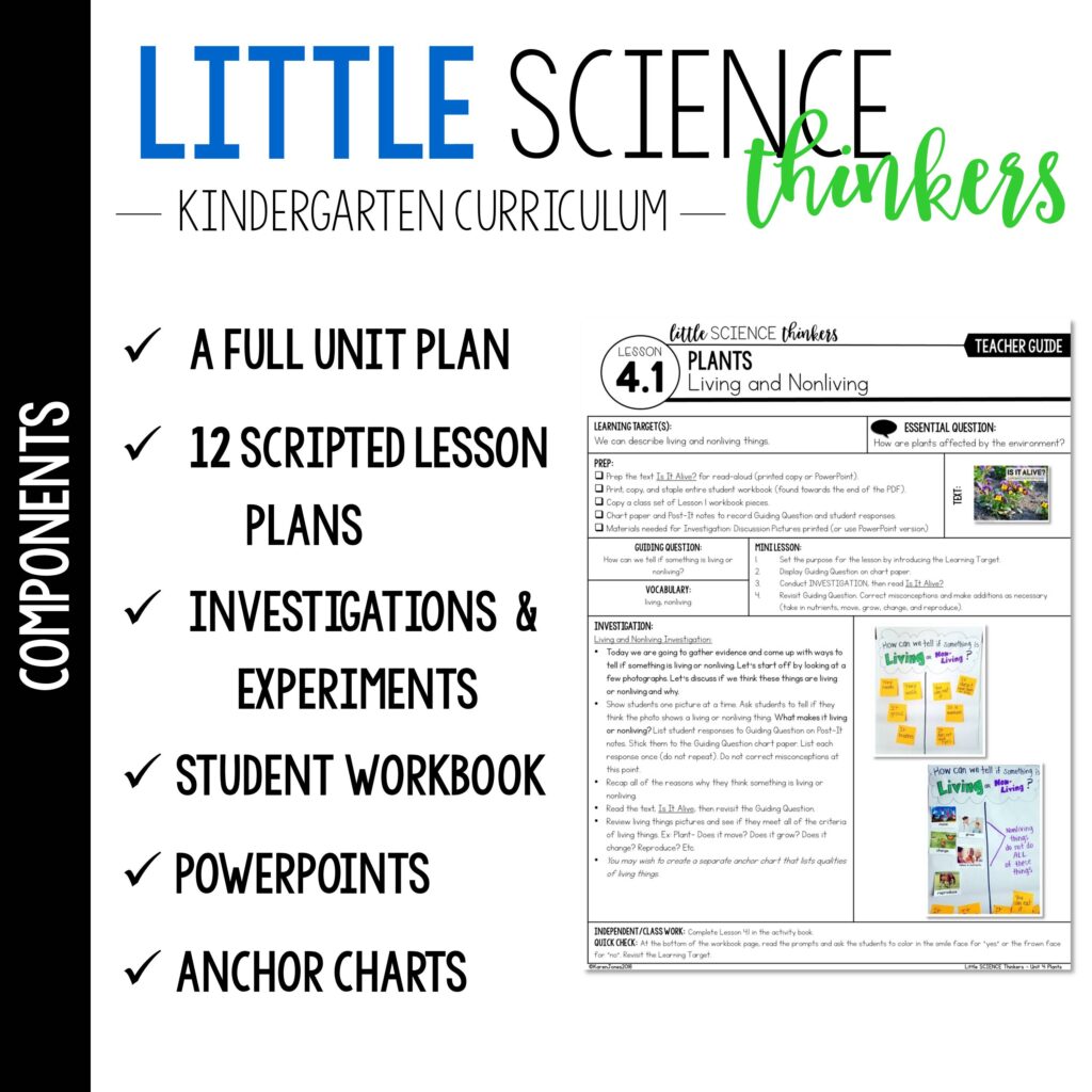 Little Kindergarten Science Thinkers {UNIT 4: Plants} - Mrs Jones's Class