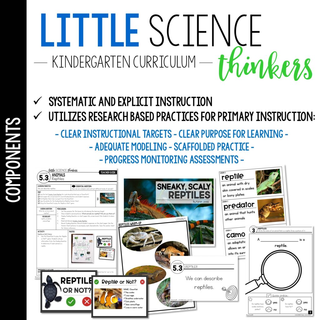Little Kindergarten Science Thinkers {UNIT 5: Animals} - Mrs Jones's Class
