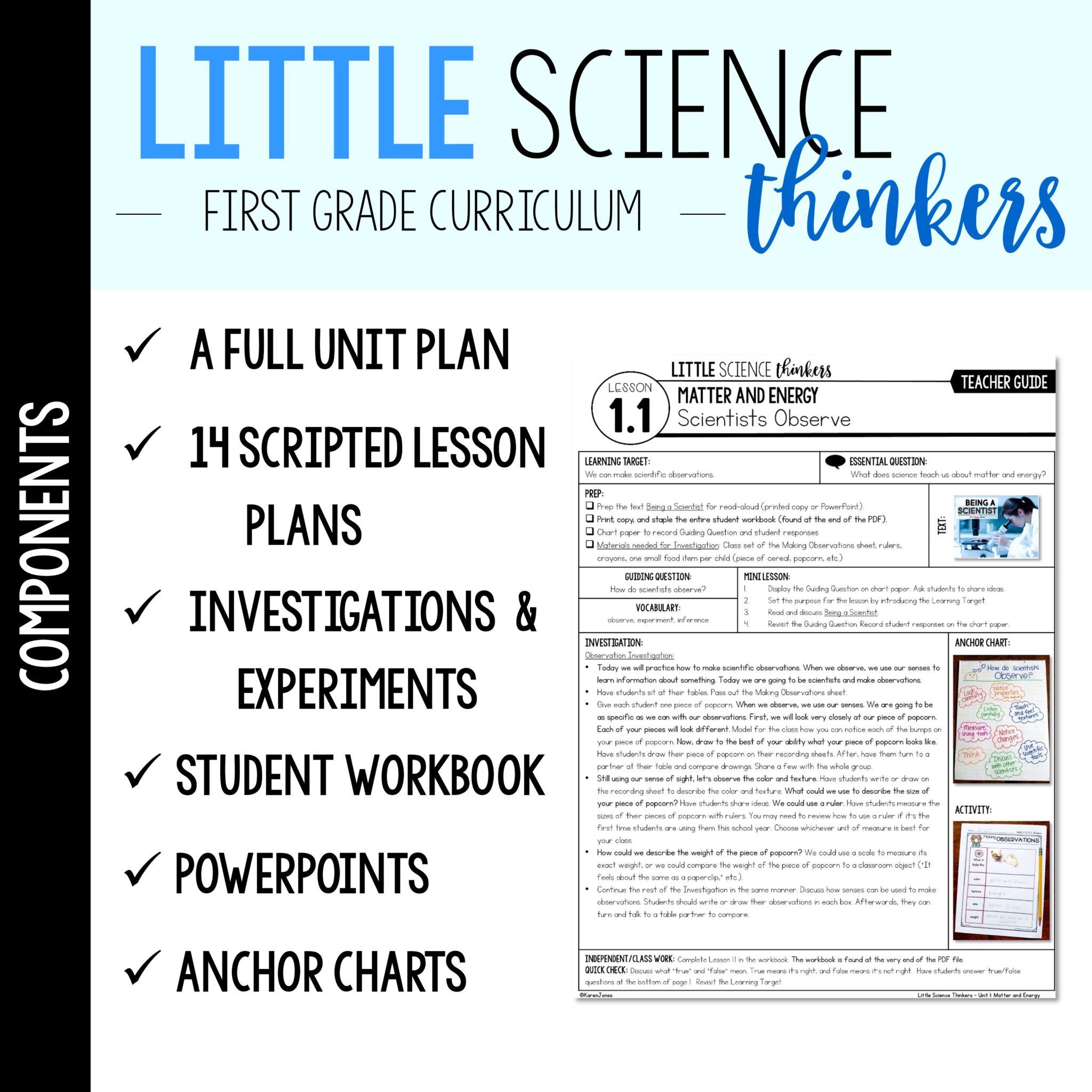 Little 1st Grade SCIENCE Thinkers {UNIT 1: Matter and Energy} - Mrs ...