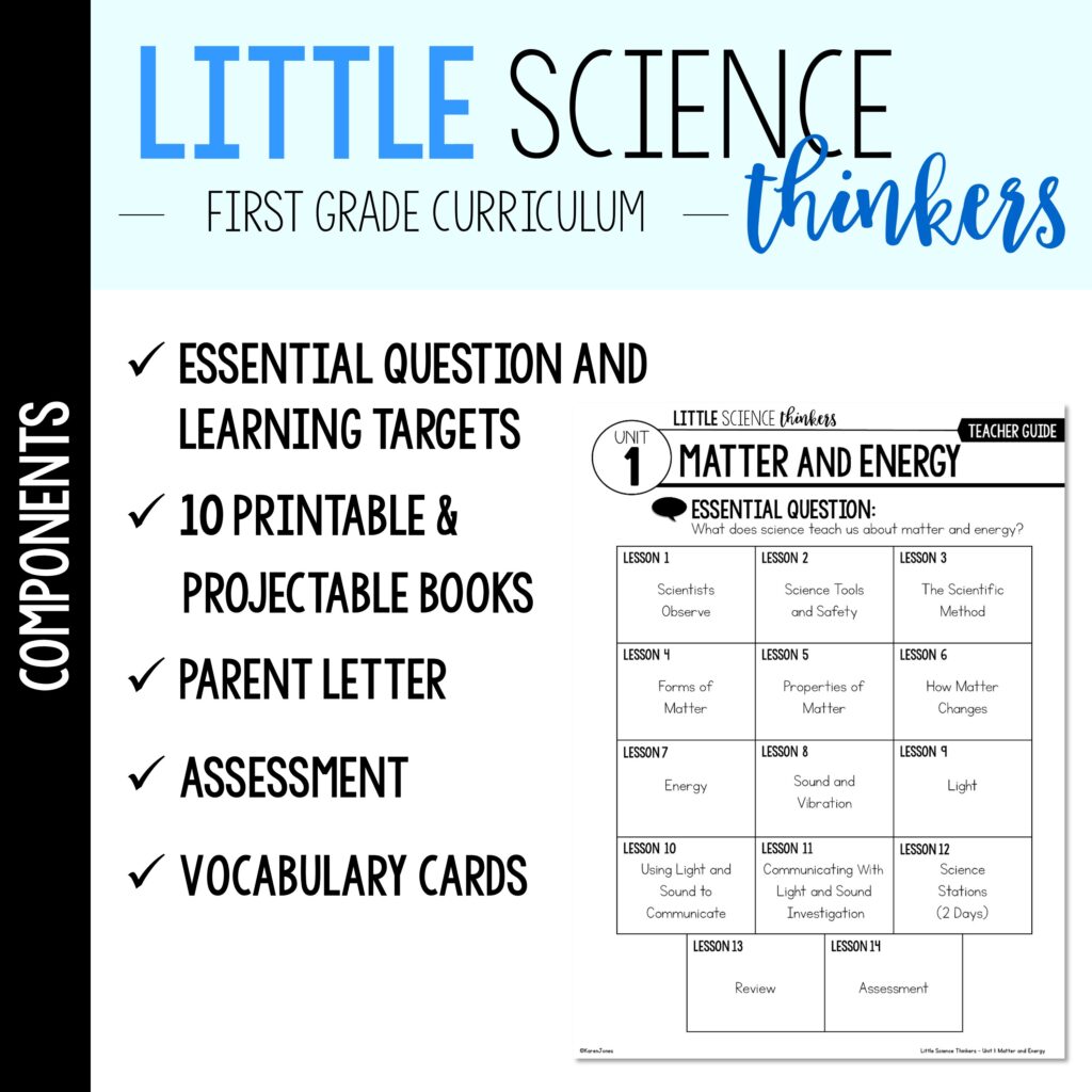 Little 1st Grade SCIENCE Thinkers {UNIT 1: Matter and Energy} - Mrs ...