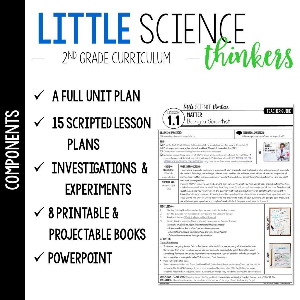 Little 2nd Grade SCIENCE Thinkers {UNIT 1: Matter} - Mrs Jones's Class