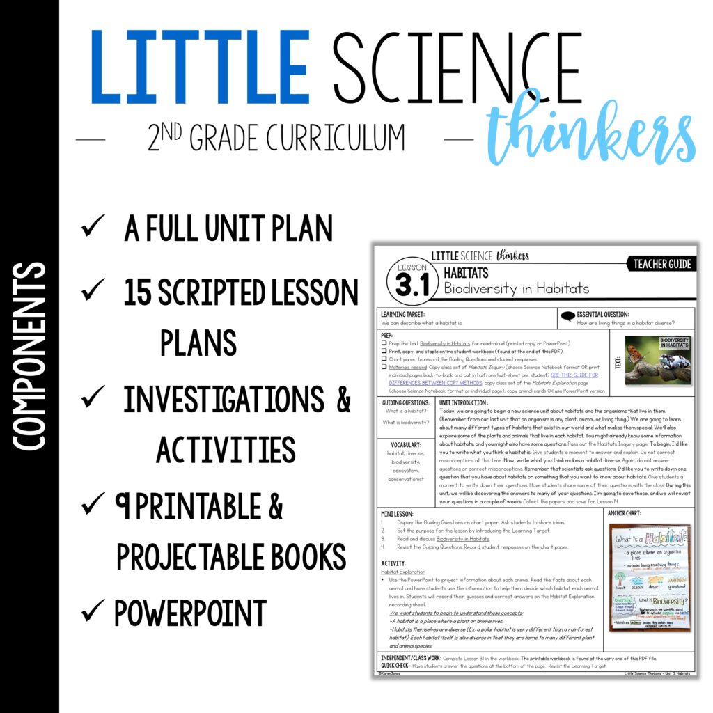 Little 2nd Grade SCIENCE Thinkers {UNIT 3: Habitats} - Mrs Jones's Class