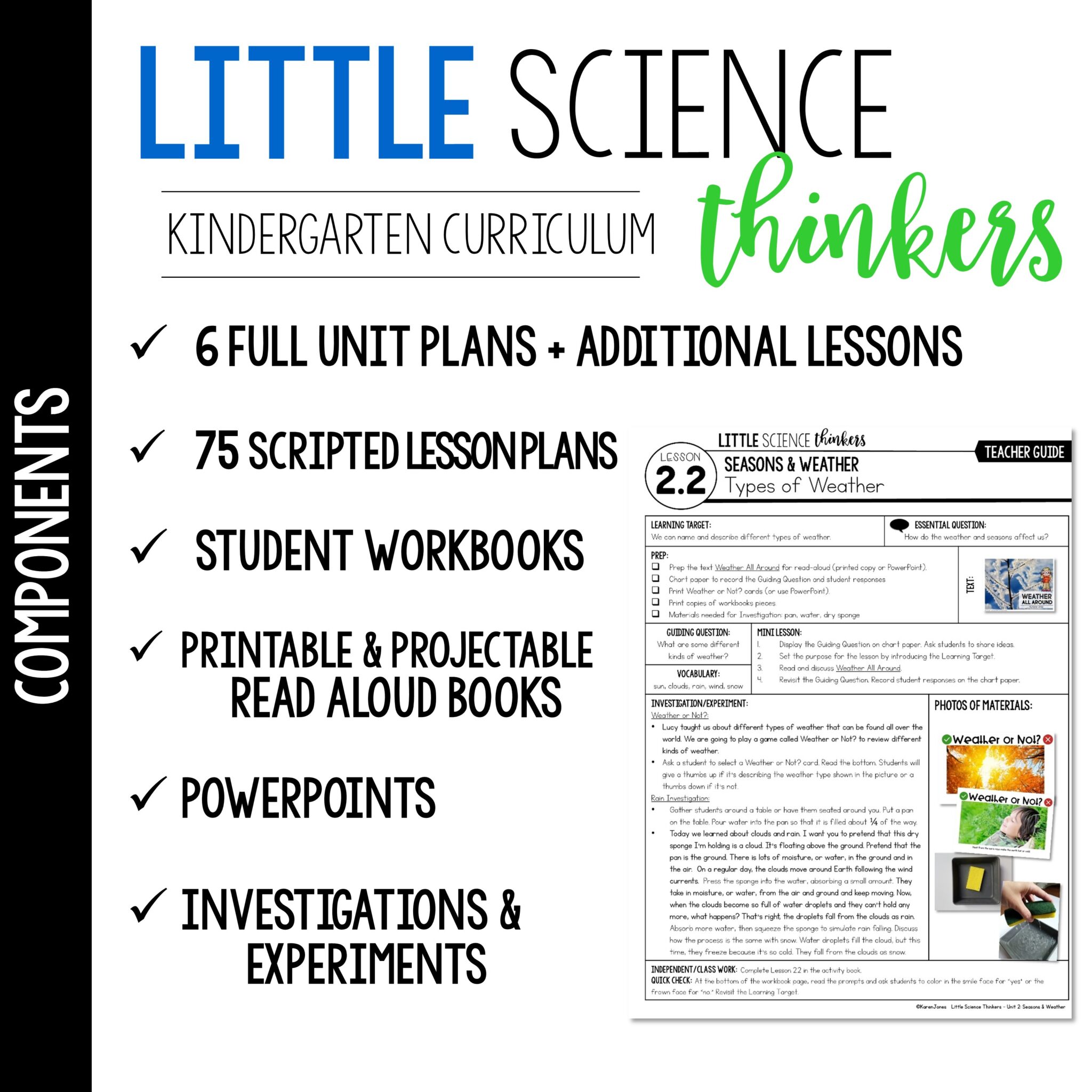 Little Kindergarten Science Thinkers Curriculum (TRANSFERABLE LICENSE ...